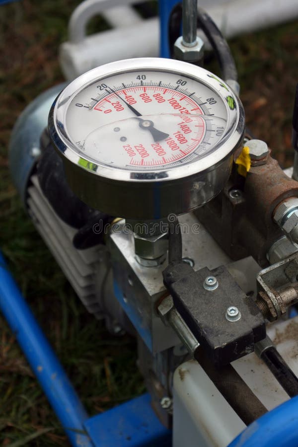 Barometer on machine stock photo. Image of pipes, closeup - 22268864