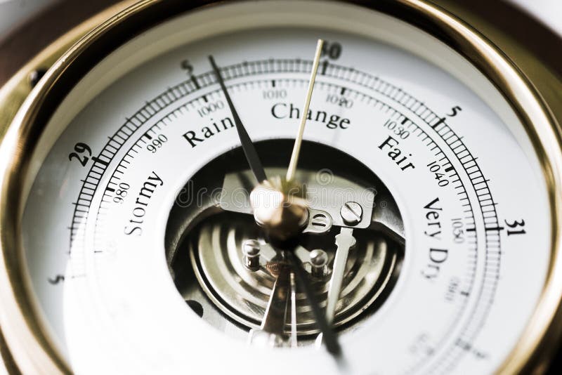 Barometer Rain stock image. Image of dial, color, hands - 57677209