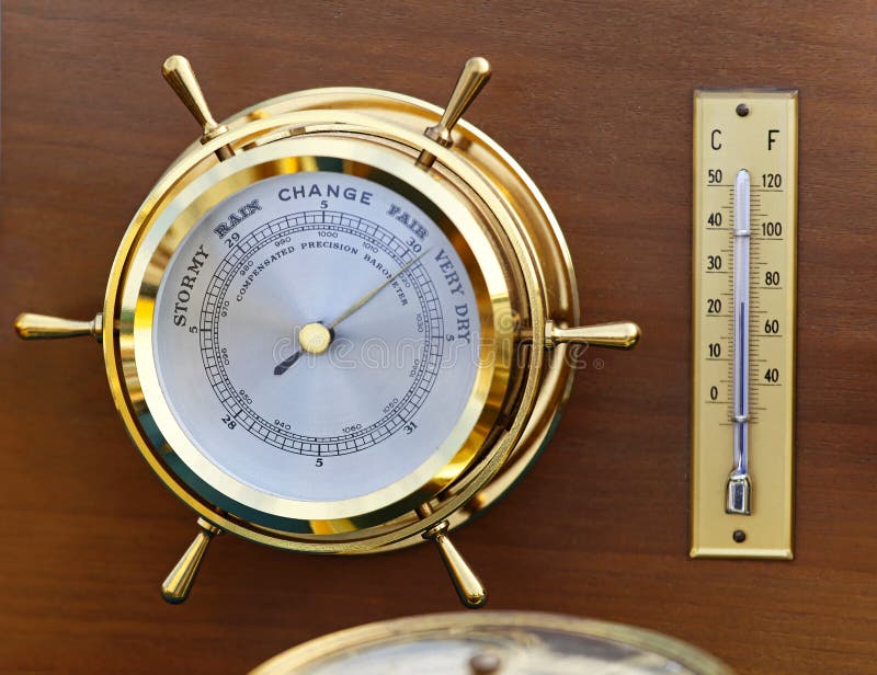 Barometer stock image. Image of station, retro, clock - 37502911