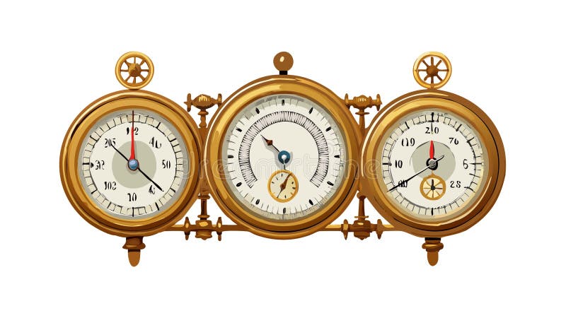 Barometer, Thermometer, Hydrometer: Weather Instrument Set, Vector ...