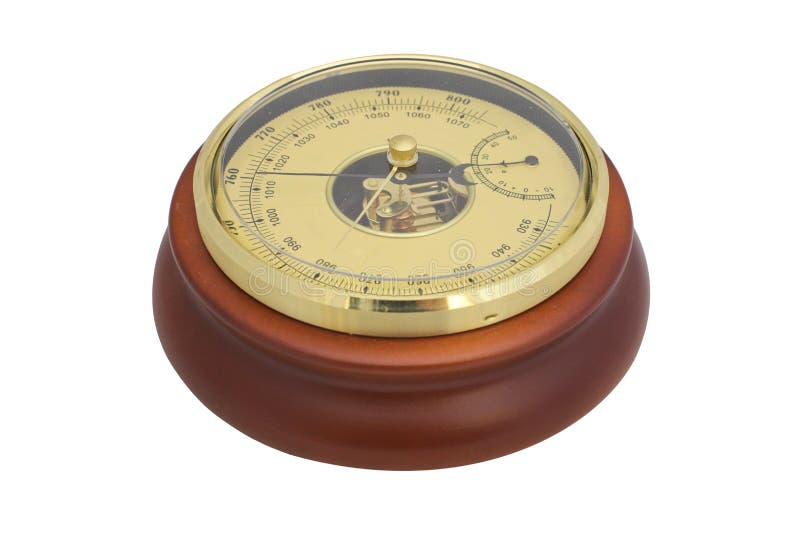 Antique barometer stock image. Image of temperature, movement - 9389411