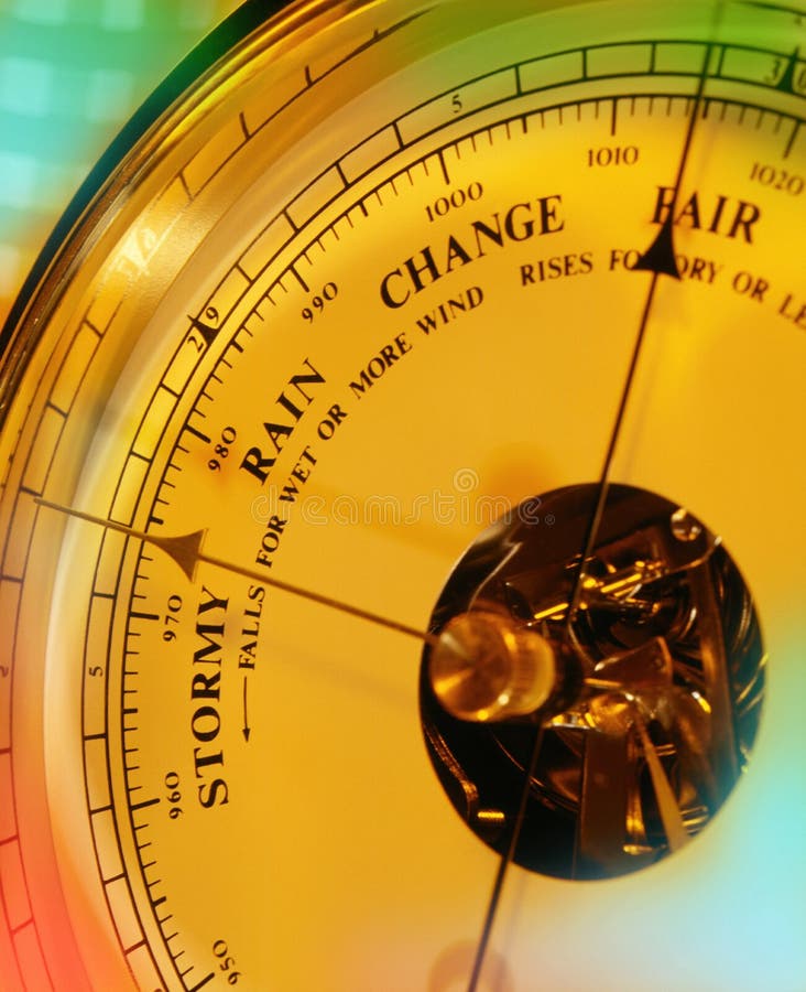 Aneroid Barometer - Weather Forecast Stock Photo - Image of stormy ... Aneroid Barometer - Weather Forecast Stock Photo - Image of stormy ...