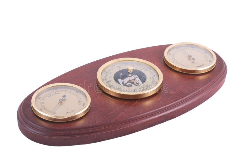 Barometer on a White Background Stock Image - Image of measuring ...
