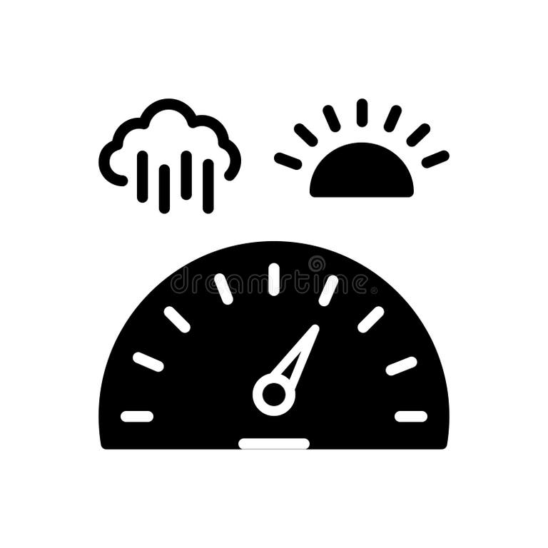 Black Solid Icon for Barometric, Baric and Technology Stock ...