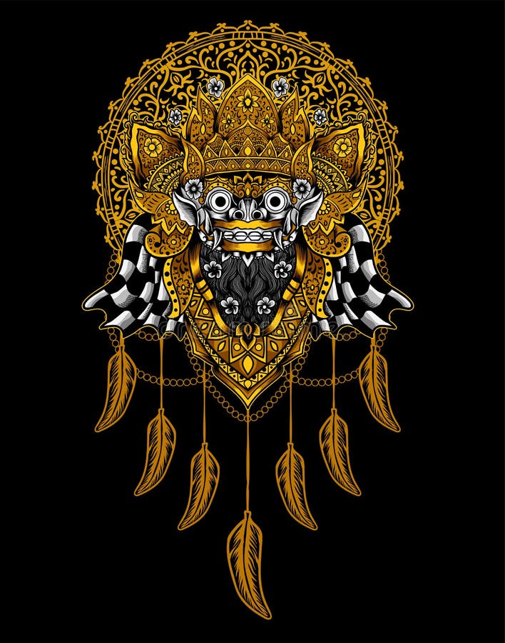 Illustration Vector Barong Bali Culture Icon Form Bali-indonesia with ...