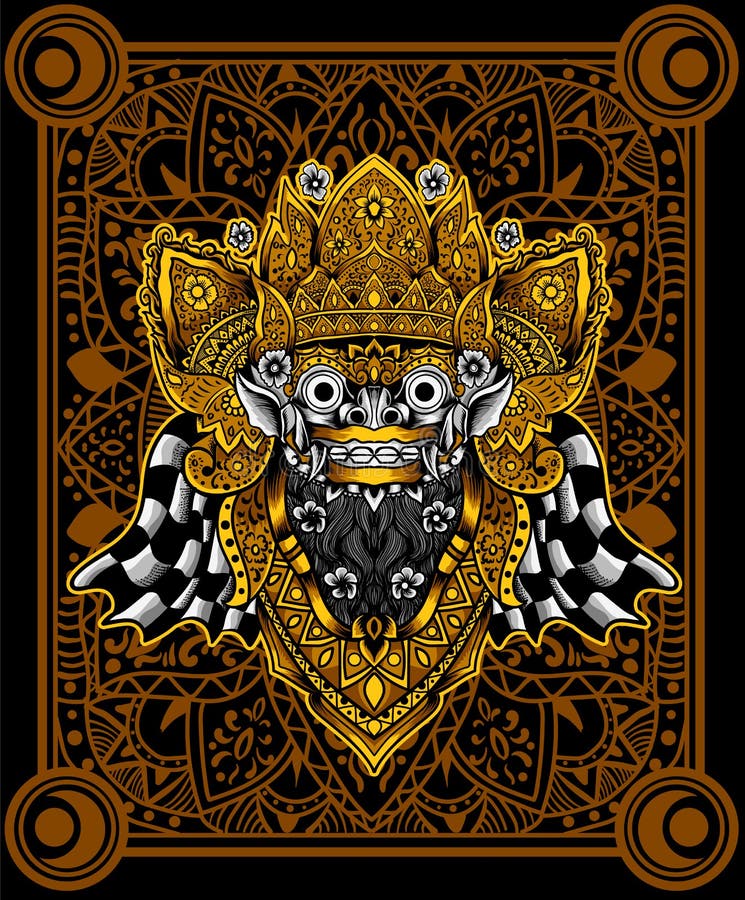 Illustration Vector Barong Bali Culture Icon Form Bali-indonesia with ...