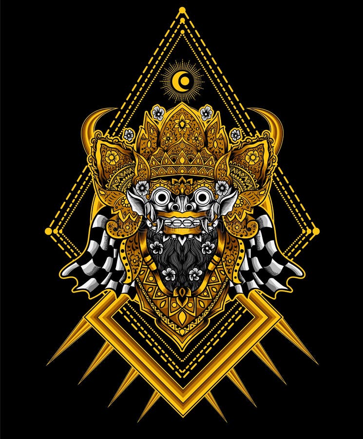 Barong bali stock vector. Illustration of indonesian - 201451690