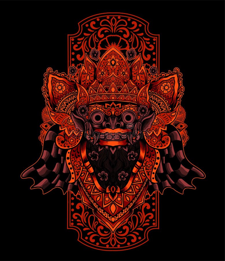 Illustration Vector Barong Bali Culture Icon Form Bali-indonesia with ...