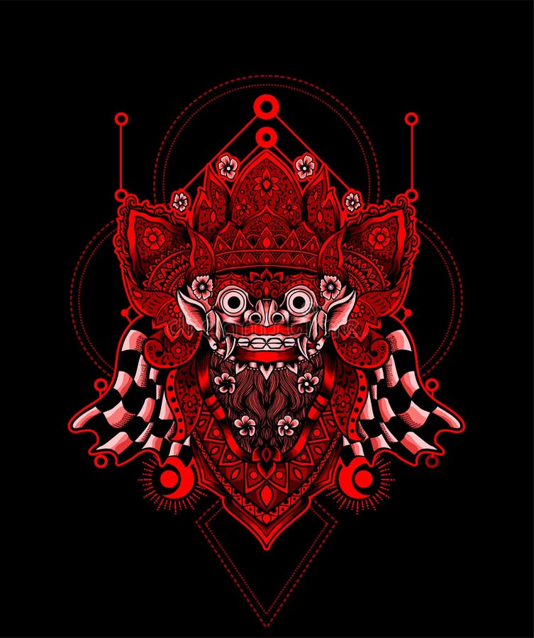 Illustration Vector Barong Bali Culture Icon Form Bali-indonesia with ...