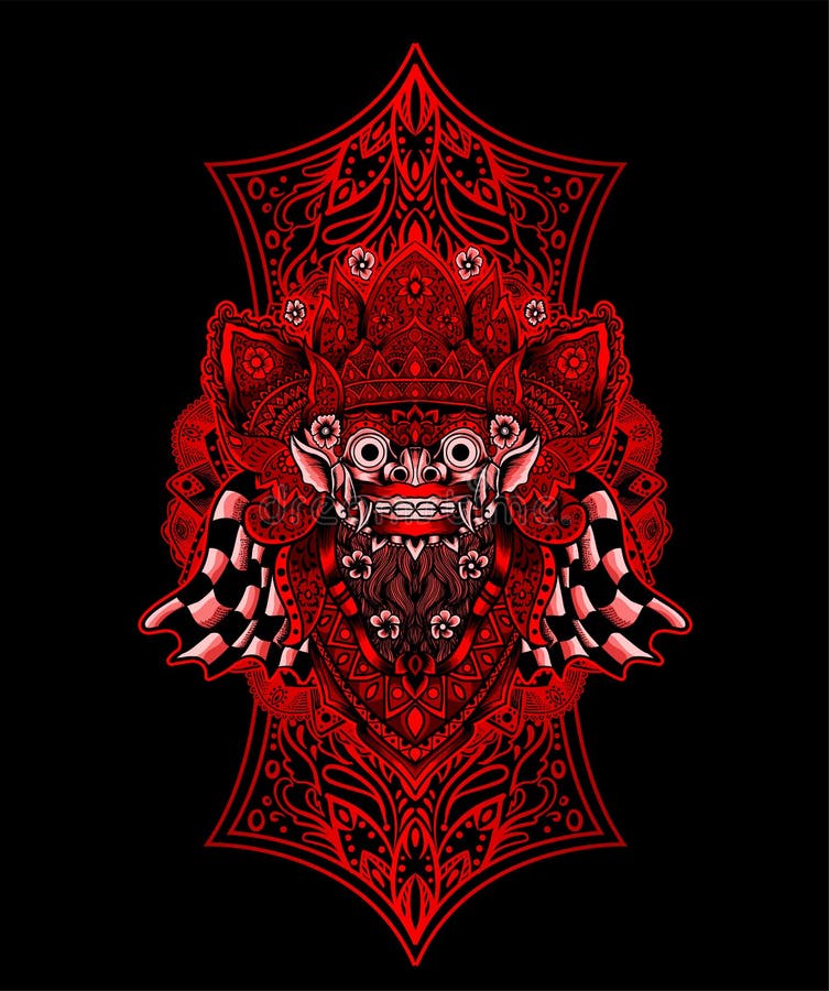 Illustration Vector Barong Bali Culture Icon Form Bali-indonesia with ...