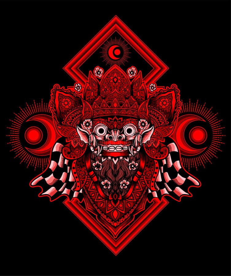 Barong Bali stock illustration. Illustration of balidancer - 90751970