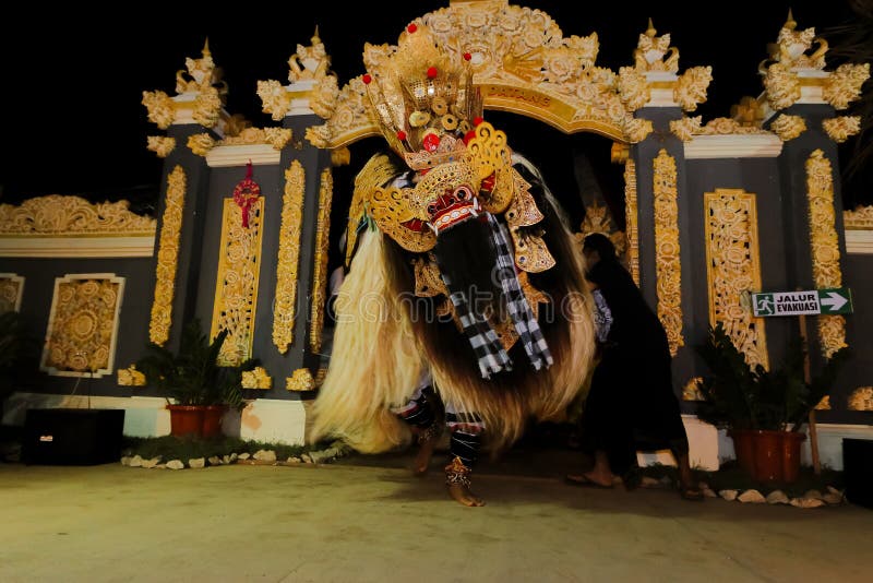 Barong Dance is a Dance Art Work Using a Giant-faced Barong Mask ...