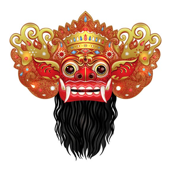 Barong. Traditional Ritual Balinese Mask Stock Vector - Illustration of ... Barong. Traditional Ritual Balinese Mask Stock Vector - Illustration of ...