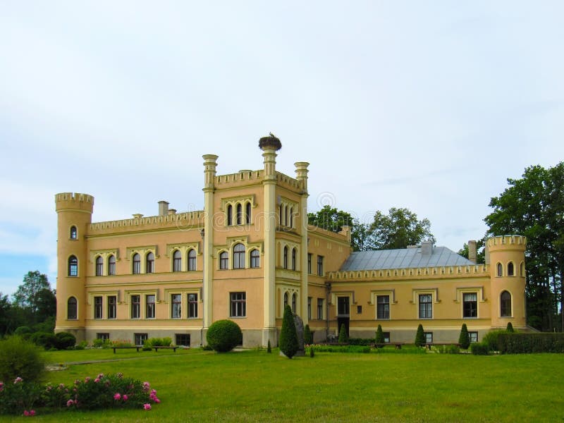 Baronial Castle of the 19th Century Stock Image - Image of 19th ...