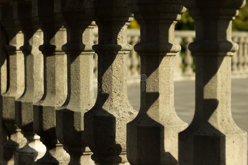 Baroque Balustrade Element, Late in the Evening Stock Photo - Image of ...