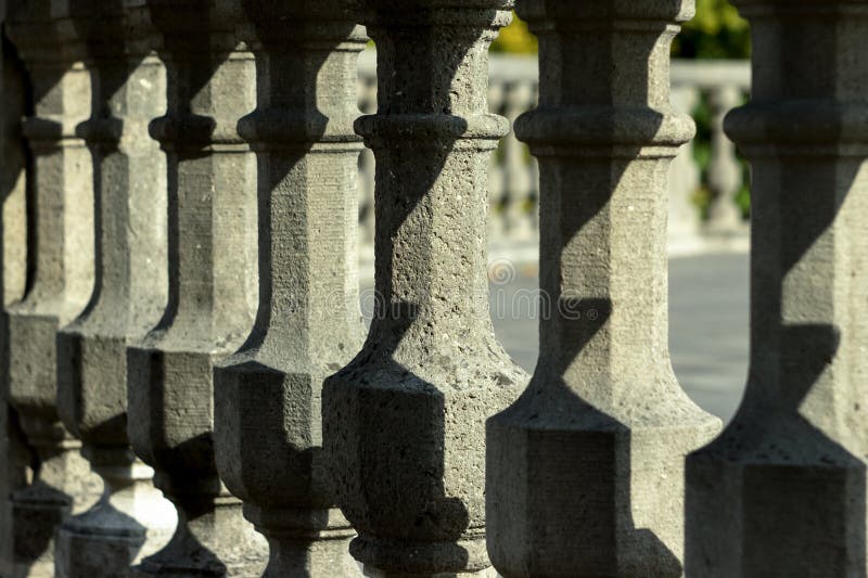 Baroque Balustrade Element, Late in the Evening.Baroque Balustrade ...
