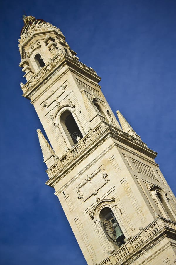 BAROQUE BELL TOWER, LECCE CATHEDRAL, ITALY Stock Image - Image of ...