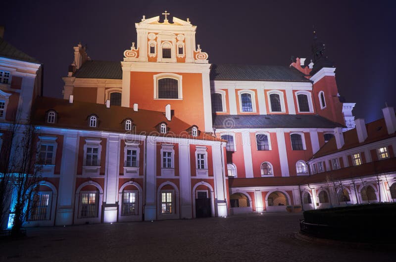 Baroque Buildings of the Former Convent during the Night Stock Image ...