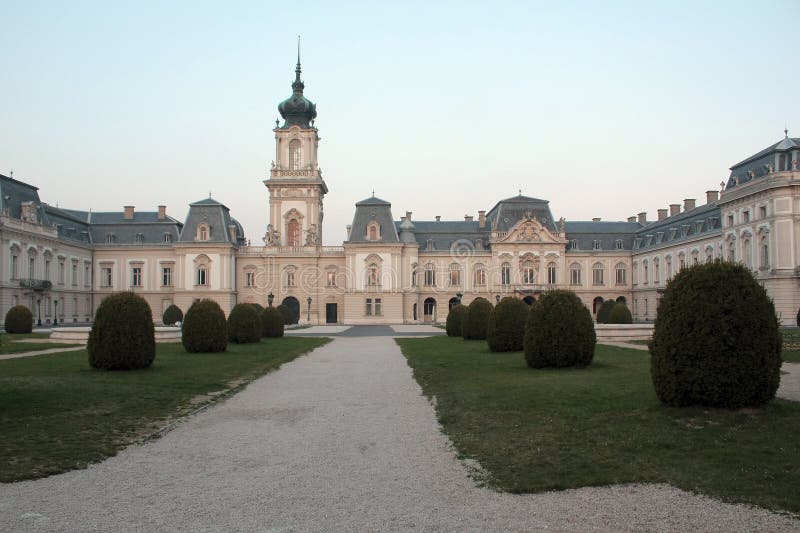 Baroque Castle Bruchsal with Water Reflection Stock Image - Image of ...