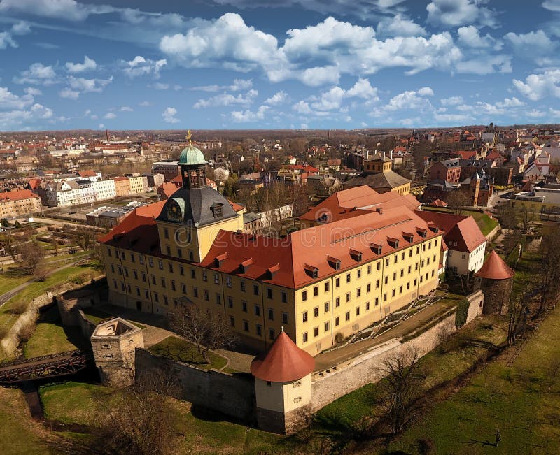 Zeitz Aerial View Old Town Germany Saxony-Anhalt Stock Image - Image of ...