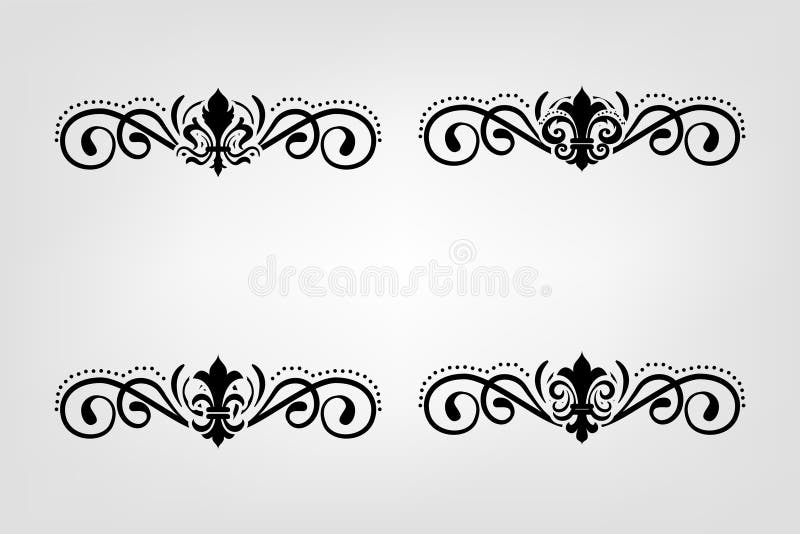 Text Separator Baroque Decoratice Divider Book Typography Ornament ...