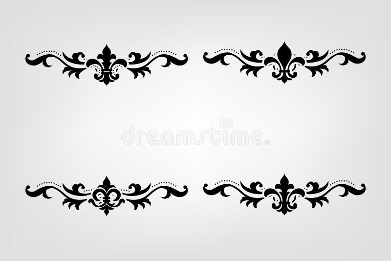 Text Separator Baroque Decoratice Divider Book Typography Ornament ...