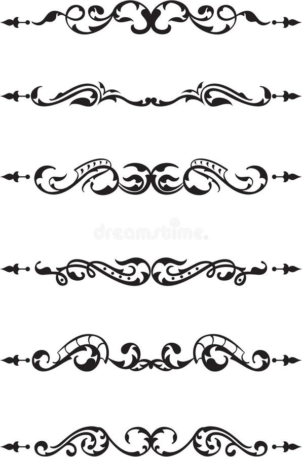 Baroque divide lines stock vector. Illustration of gothic - 38926855