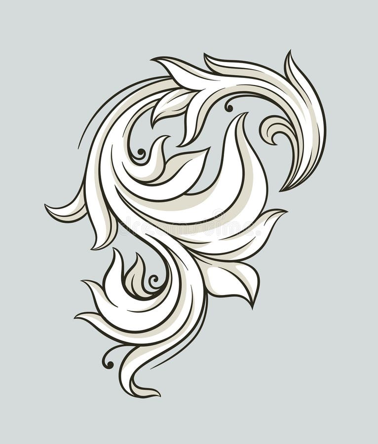 Baroque Element Vector Concept Stock Vector - Illustration of ringlet ...