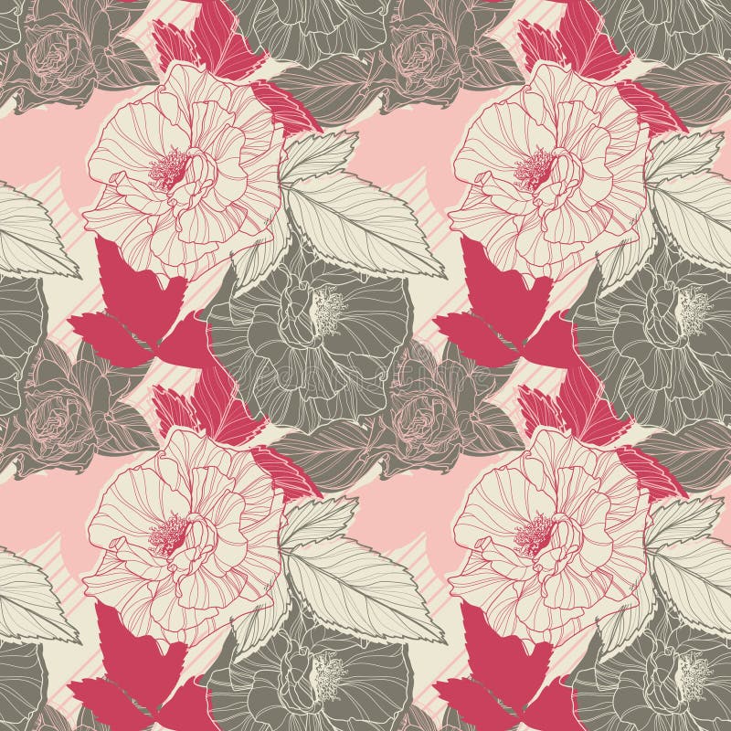 Baroque floral pattern stock vector. Illustration of decor - 49615221