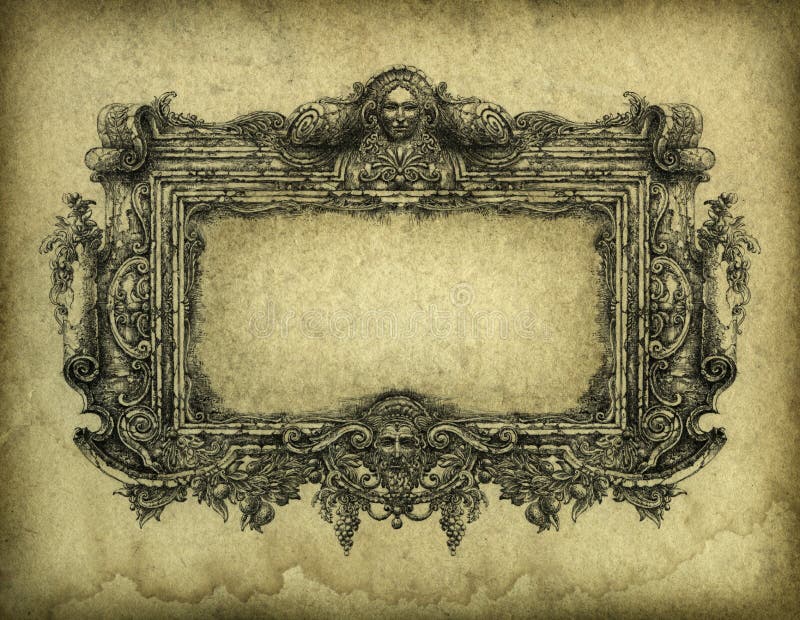 Baroque frame stock vector. Illustration of retro, vintage - 32817849