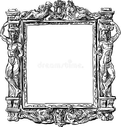 Baroque frame stock vector. Illustration of retro, vintage - 32817849