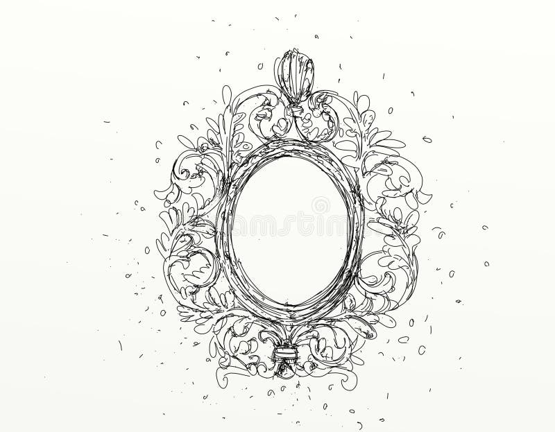 Baroque Frames with Vintage Base Stock Illustration - Illustration of ...