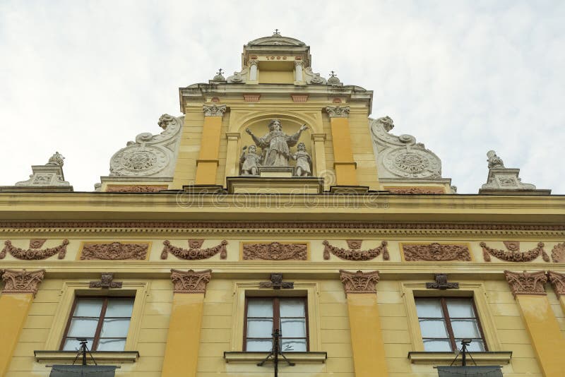 Baroque front facade stock photo. Image of decorations - 210542484