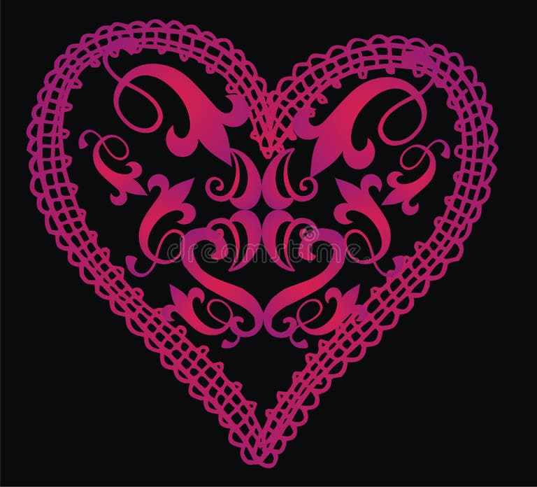 Heart Vintage Baroque Stock Illustrations – 3,467 Heart Vintage Baroque ...