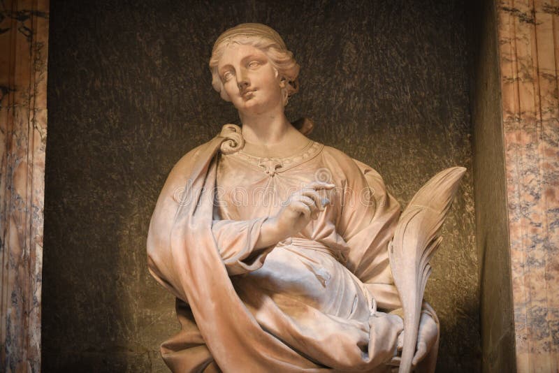 Baroque Marble Statue editorial stock photo. Image of statue - 91880203