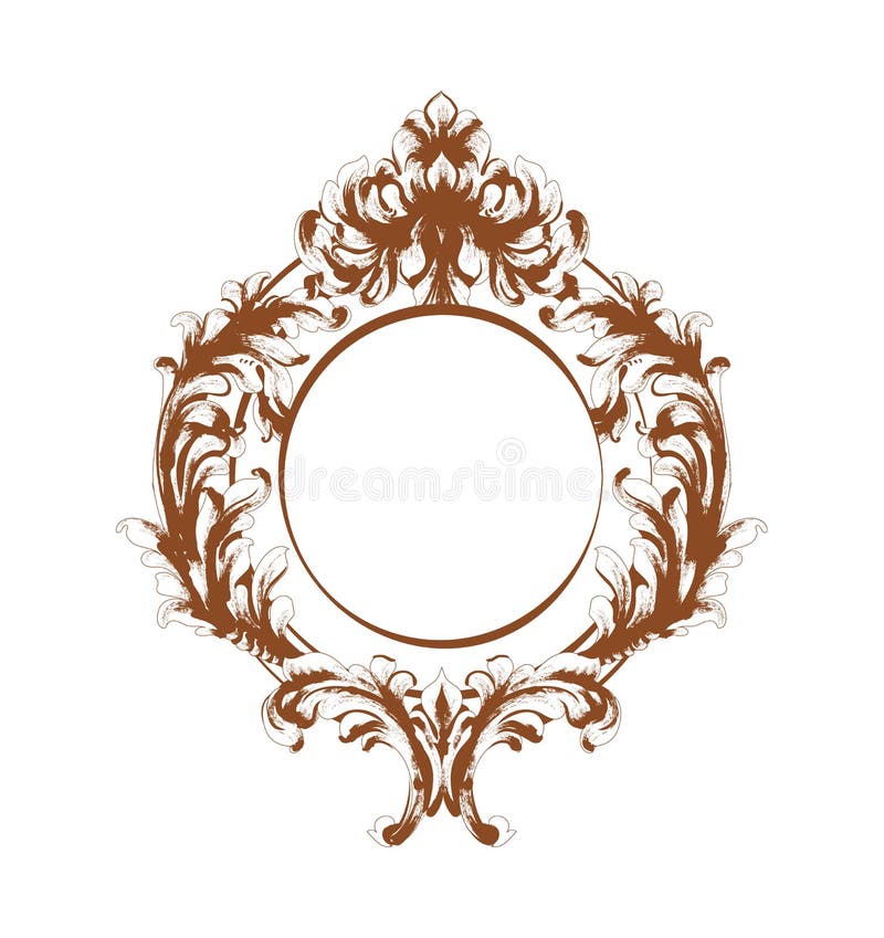 Baroque Mirror Frame Vector. Vintage Template Design. Card Layouts ...