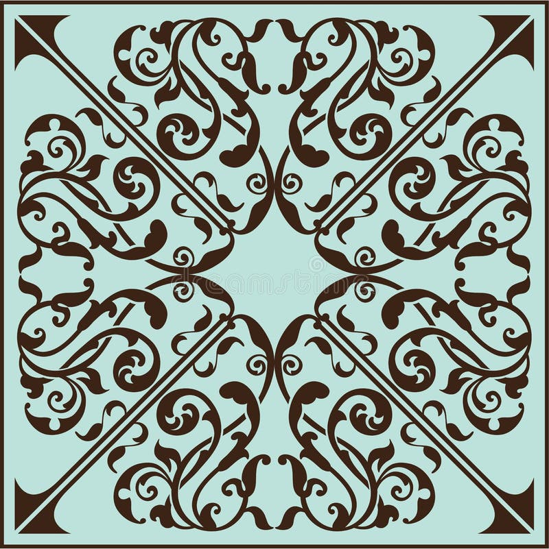 Baroque nice element stock vector. Illustration of pattern - 46877703