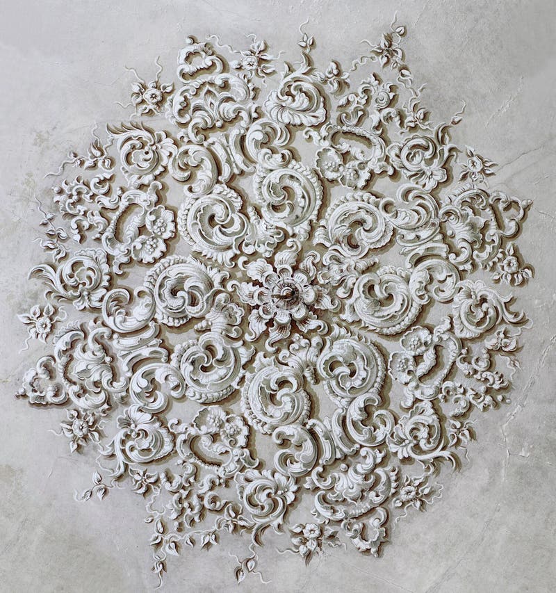Baroque ornament circle stock image. Image of motif, textured - 48437923
