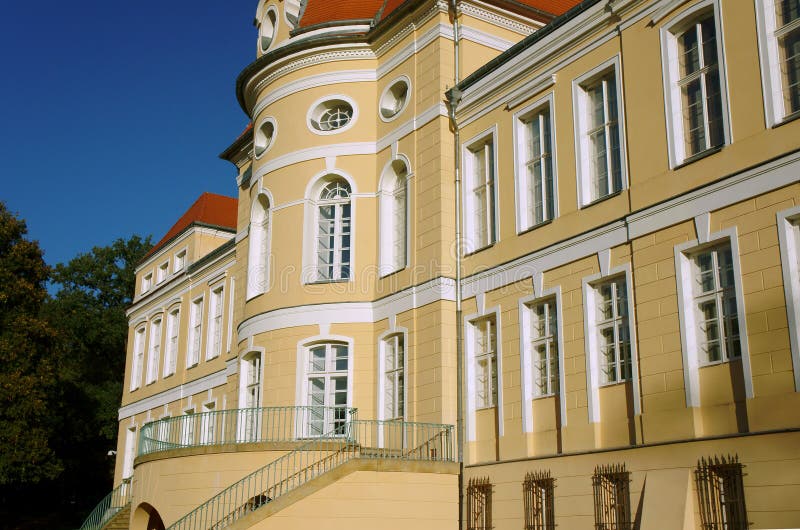 Baroque Palace (Rogalin, Poland) Stock Image - Image of voyage, spring ...