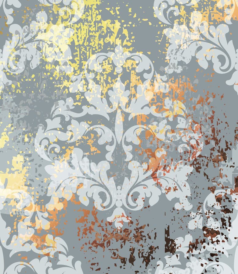 Baroque Pattern Background Vector. Ornamented Texture Luxury Design ...