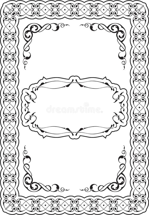 Baroque perfect nice frame stock vector. Illustration of page - 59259944