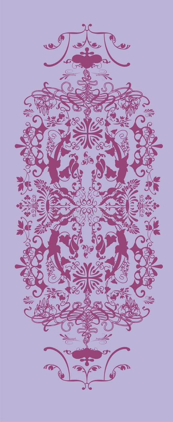 Baroque pink frame stock vector. Illustration of frame - 12308013