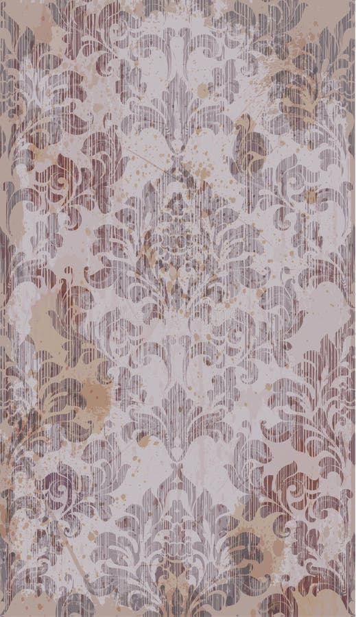Baroque Royal Pattern Fabric. Vector Damask Ornament Texture Designs ...