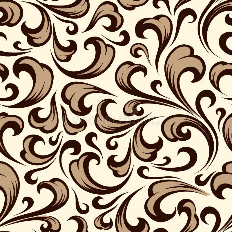 Baroque seamless pattern. stock vector. Illustration of background ...