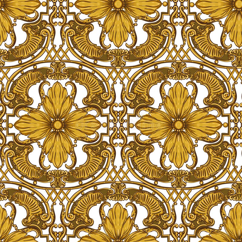 Baroque seamless pattern stock vector. Illustration of ornament - 311196453