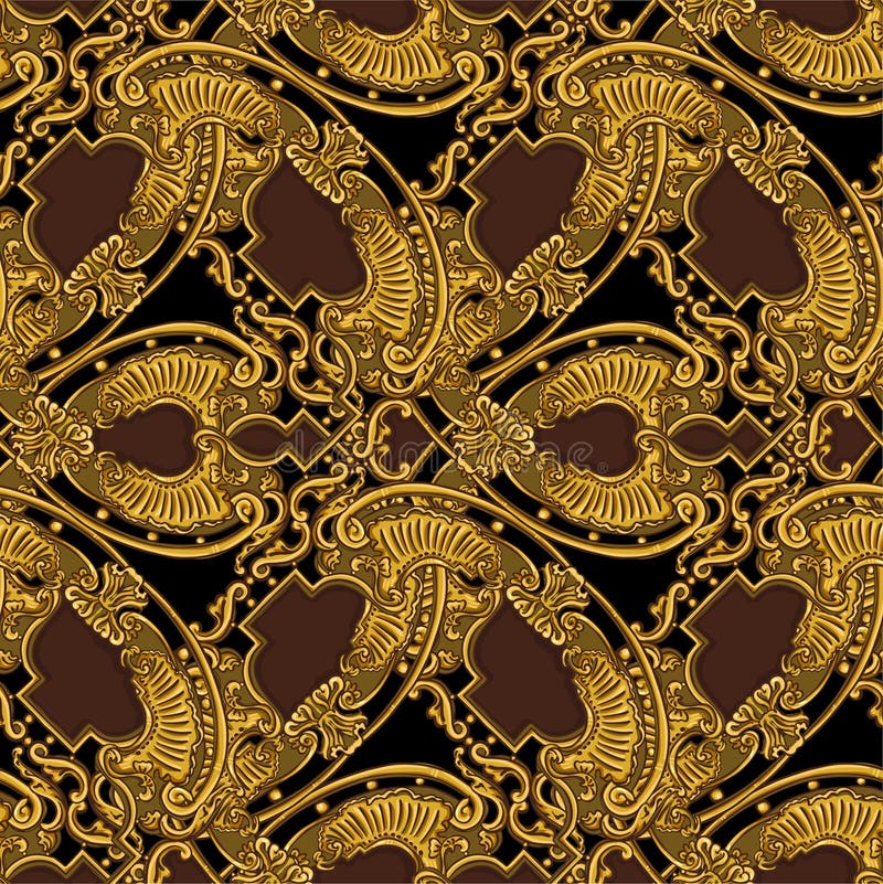 Baroque seamless pattern stock vector. Illustration of floral - 311196669