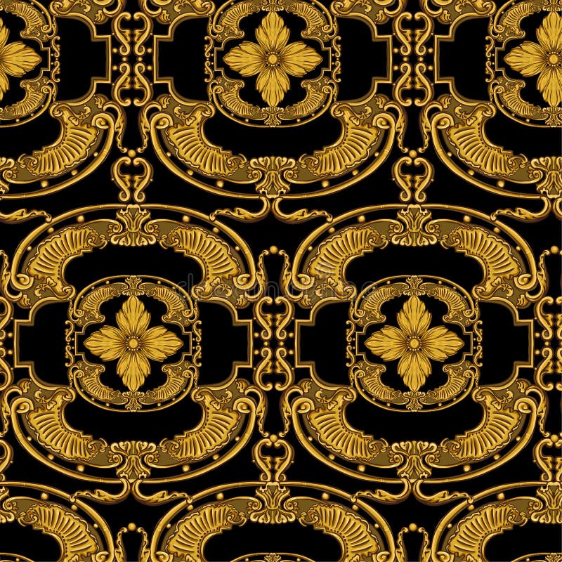 Baroque seamless pattern stock vector. Illustration of vector - 311196773