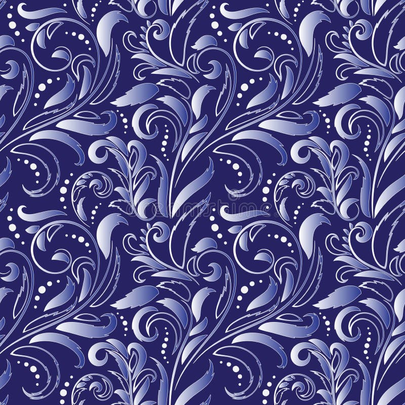 Baroque seamless pattern stock vector. Illustration of design - 99842648