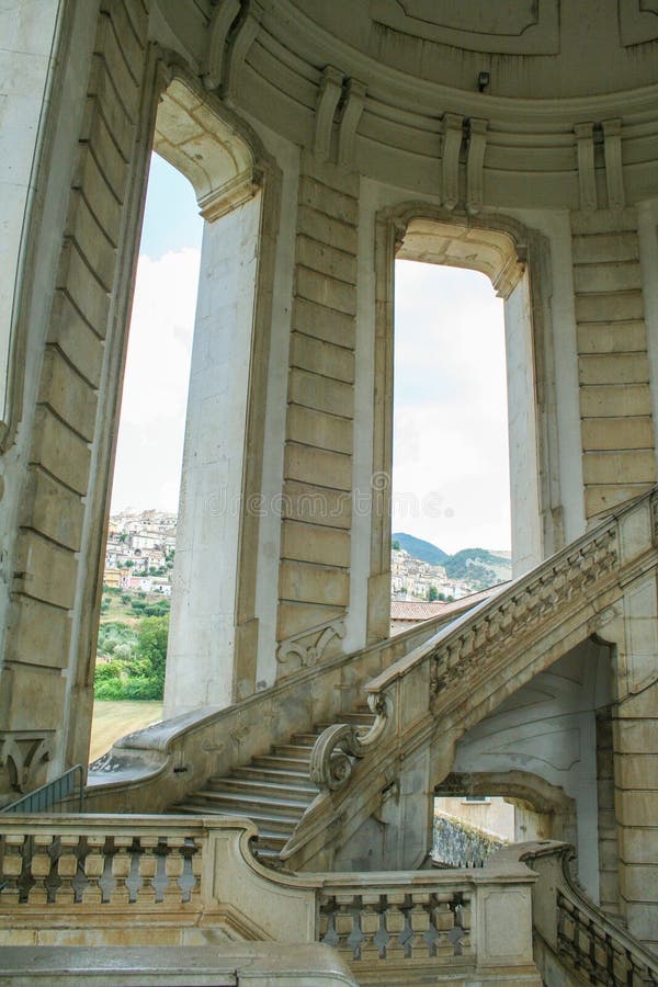 The Baroque Stairs of Palazzo Sanfelice Stock Photo - Image of stairs ...