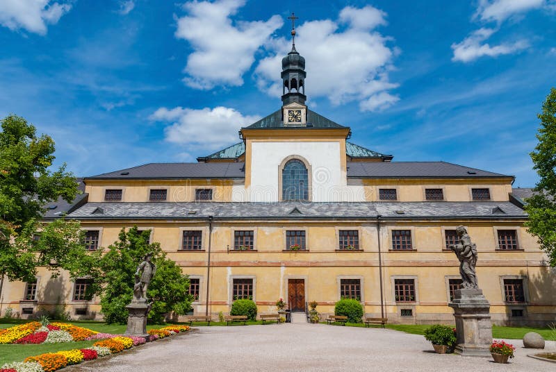 Baroque State Castle Chateau Front Gate, Kuks Stock Image - Image of ...